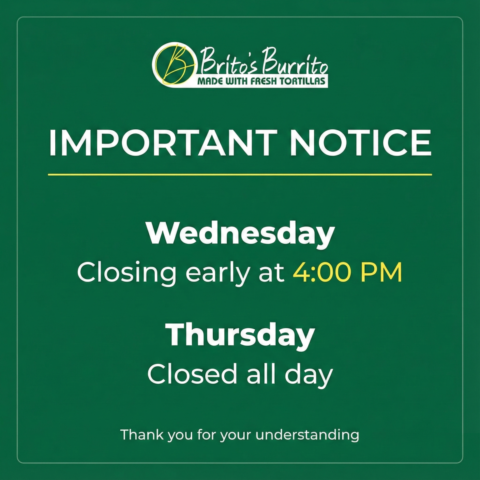 The Ultimate Mexican Food Menu at Brito’s Burritos #1